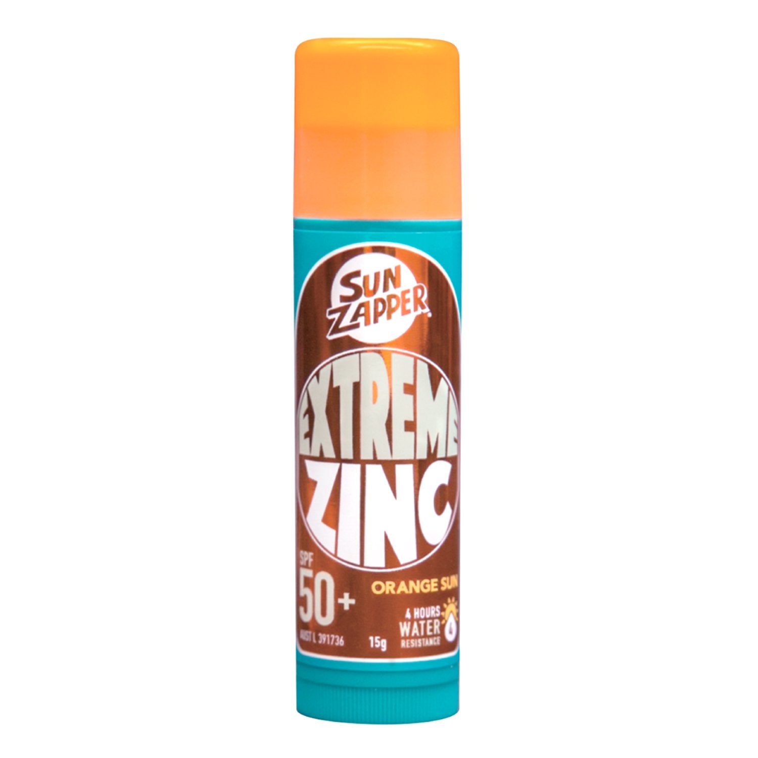 Sun Zapper Extreme Zinc Stick SPF 50+ Orange Sun For Sale - Tidal Surf